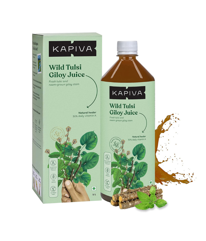 Kapiva Wild Tulsi Giloy Juice 1L | Natural Juice for Building Immunity ...